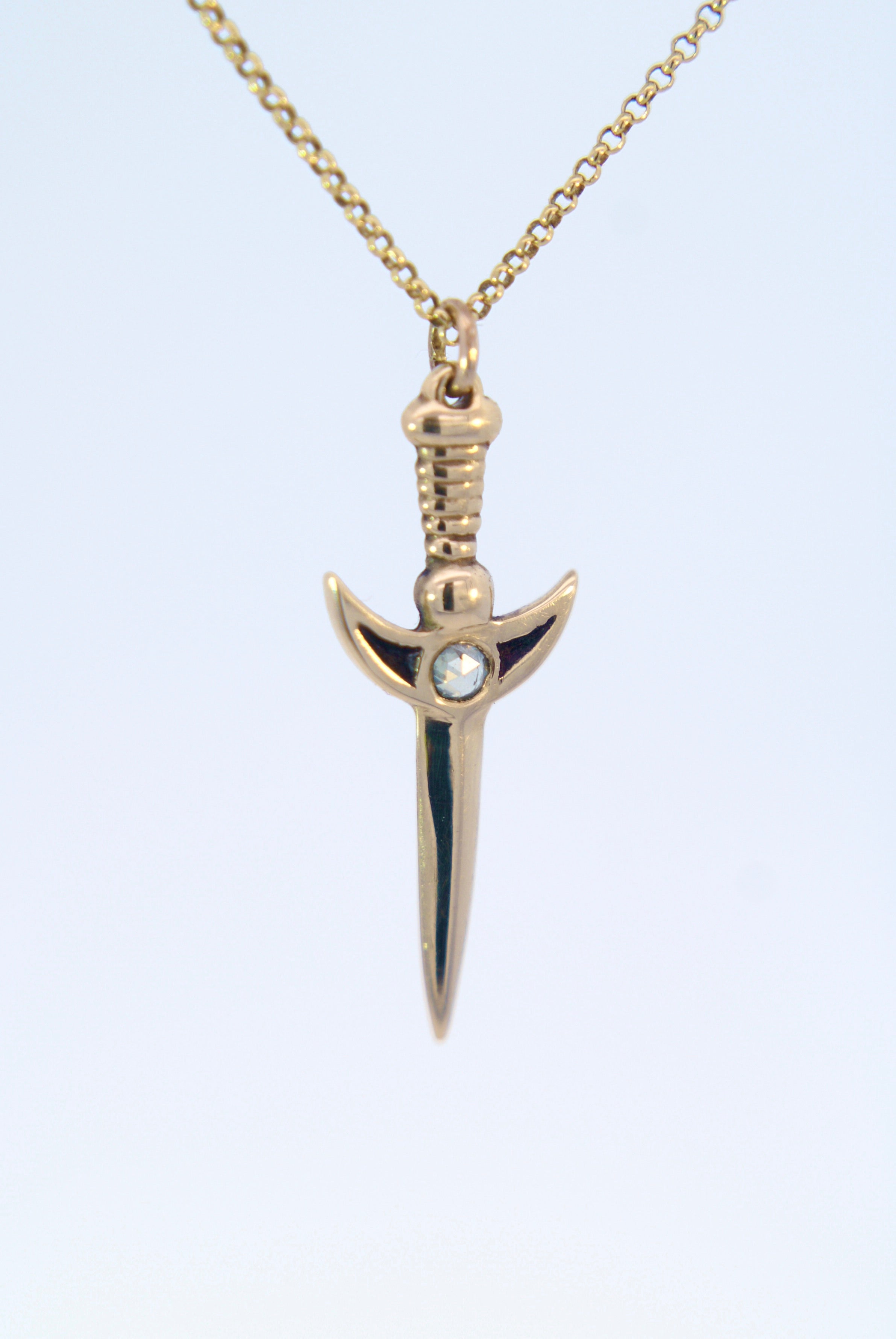 Moon Dagger charm - diamond – Echo Fine Jewelry